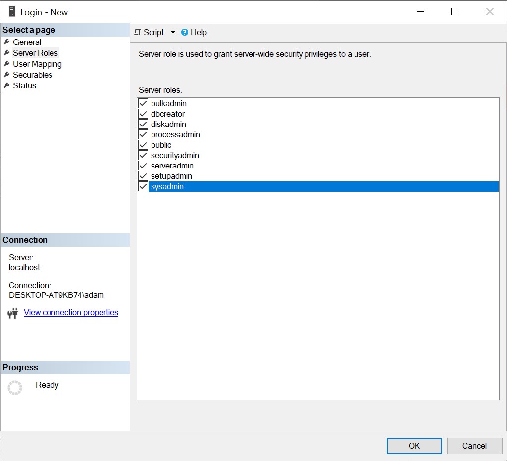 Create SQL Server Remote User Login Using SSMS