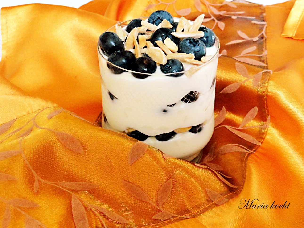 Maria kocht: Mascarpone Pudding mit Blaubeeren / Áfonyás mascarpone puding