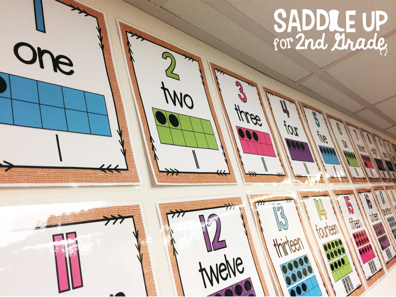 Classroom Tour: Burlap and Brights - Saddle Up for 2nd Grade