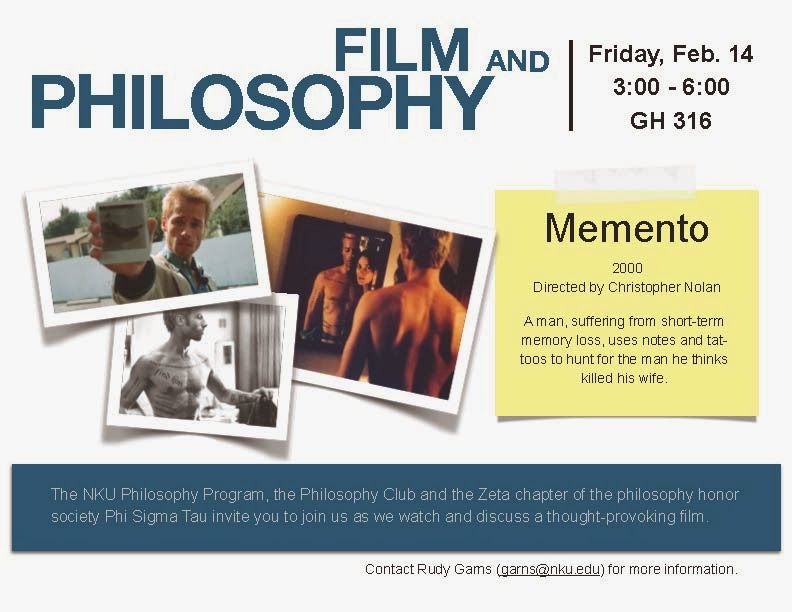 NKU Philosophy: Film and Philosophy: Memento