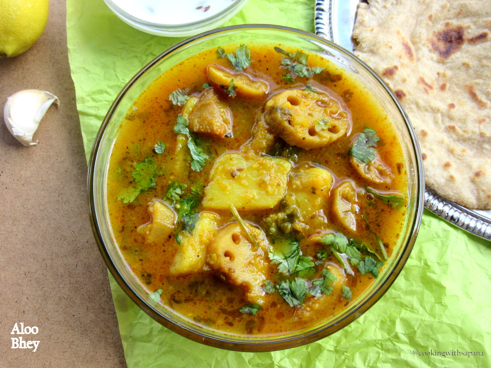 Aloo Bhey ki Sabzi |Potato Lotus Stem Curry - Cooking With Sapana