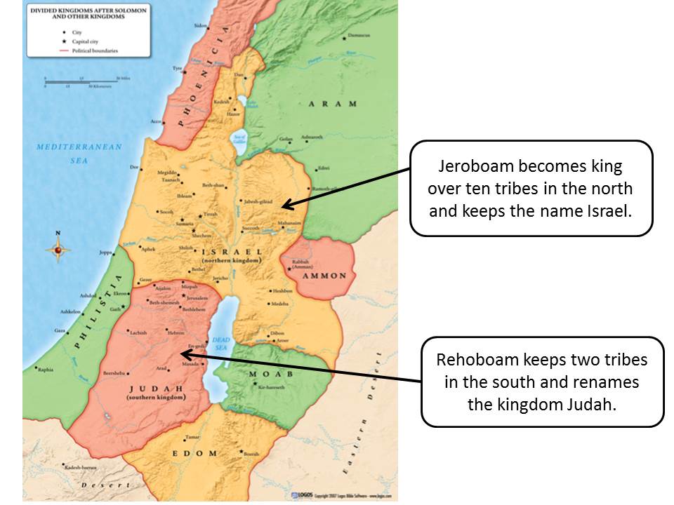 Map Israel Northern And Southern Kingdom