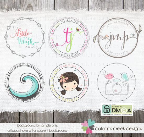 autumns creek designs: custom circle logo to match your premade or ...