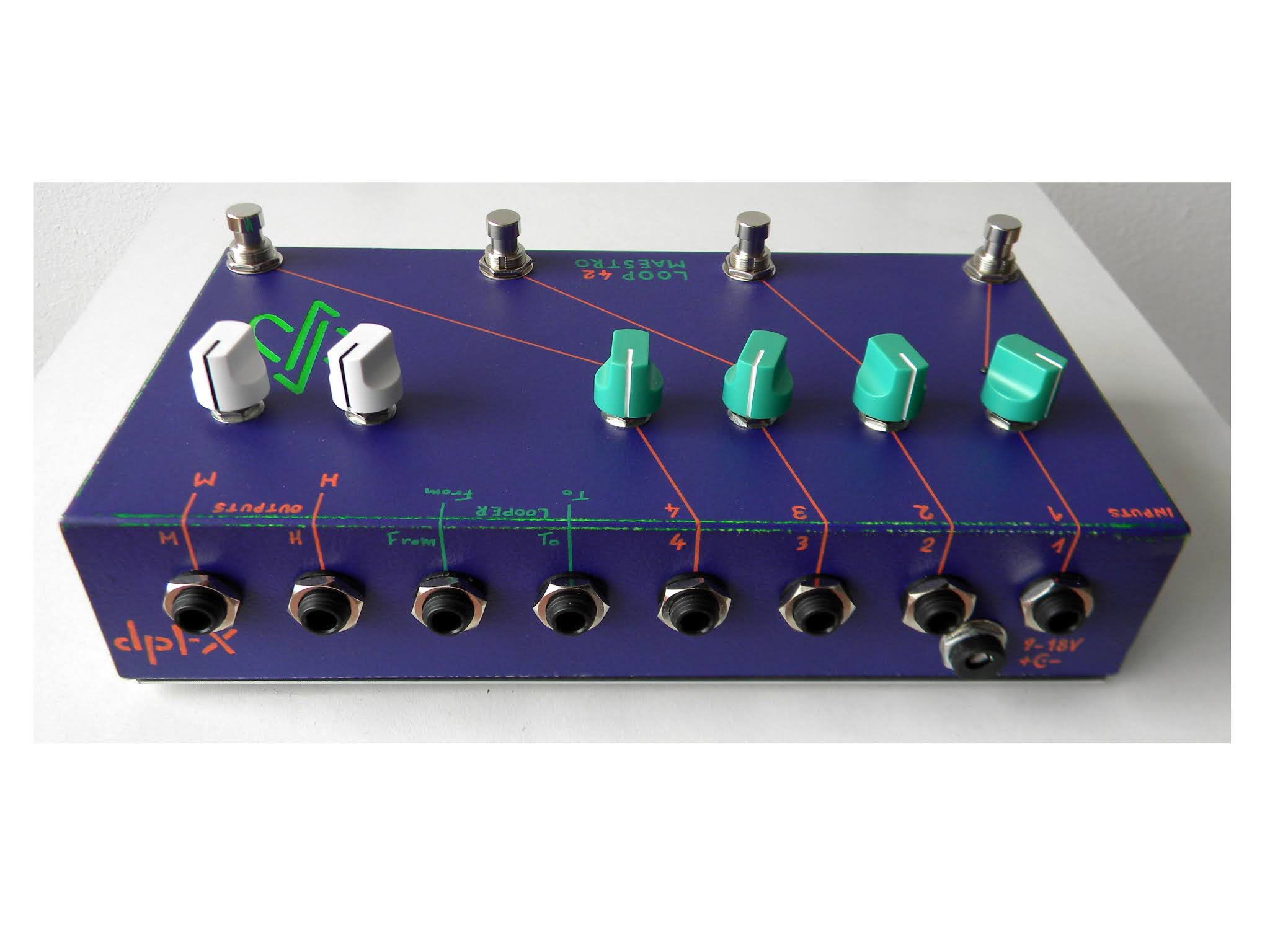 4-input Blender-Router for use with Looper pedals (Loop Maestro 42 ...