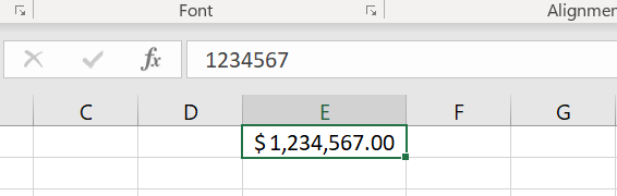 Excel में Number Format