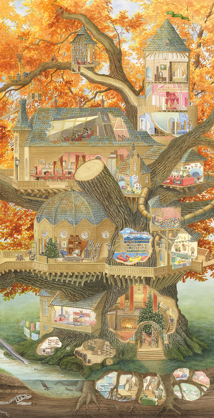 Chris Dunn Illustration/Fine Art: 'Paisley Rabbit and the Treehouse ...