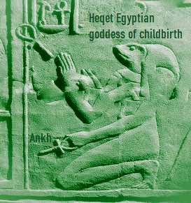 Heqet the Egyptian goddess of childbirth