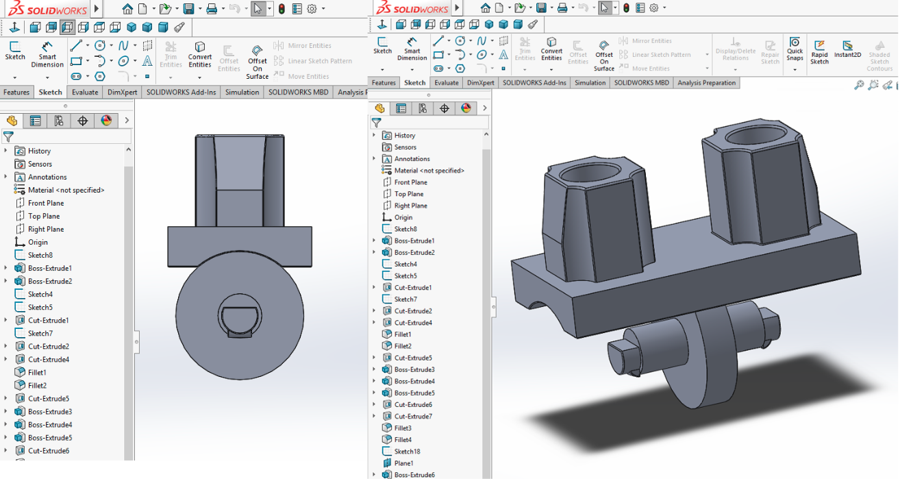 Solidworks Lego Man Part 1, Parts