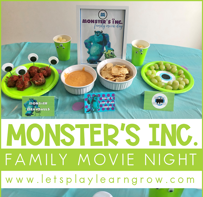Monsters Inc. Family Movie Night | Lets Play.Learn.Grow