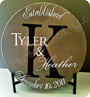 U Personalized: Round wood sign personalized with last name and wedding ...