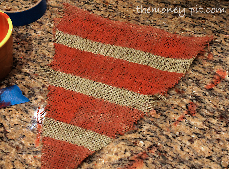 I applied the paint with a foam brush: