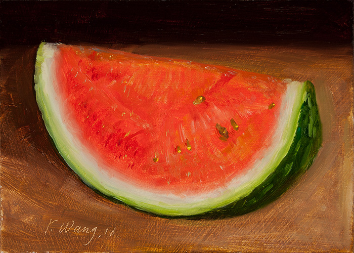 Wang Fine Art: a slice of watermelon painting a day