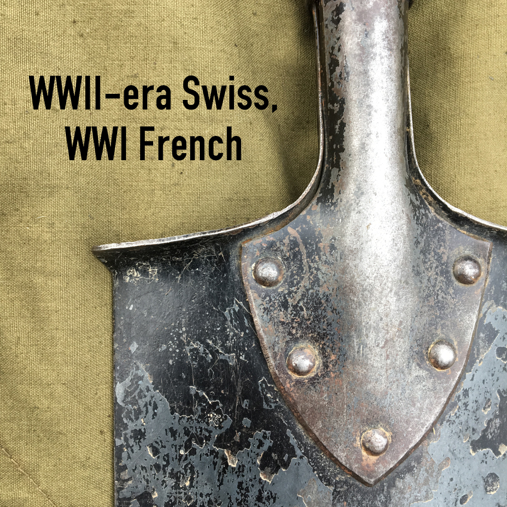 WWII German straight entrenching tools and similar postwar and foreign ...