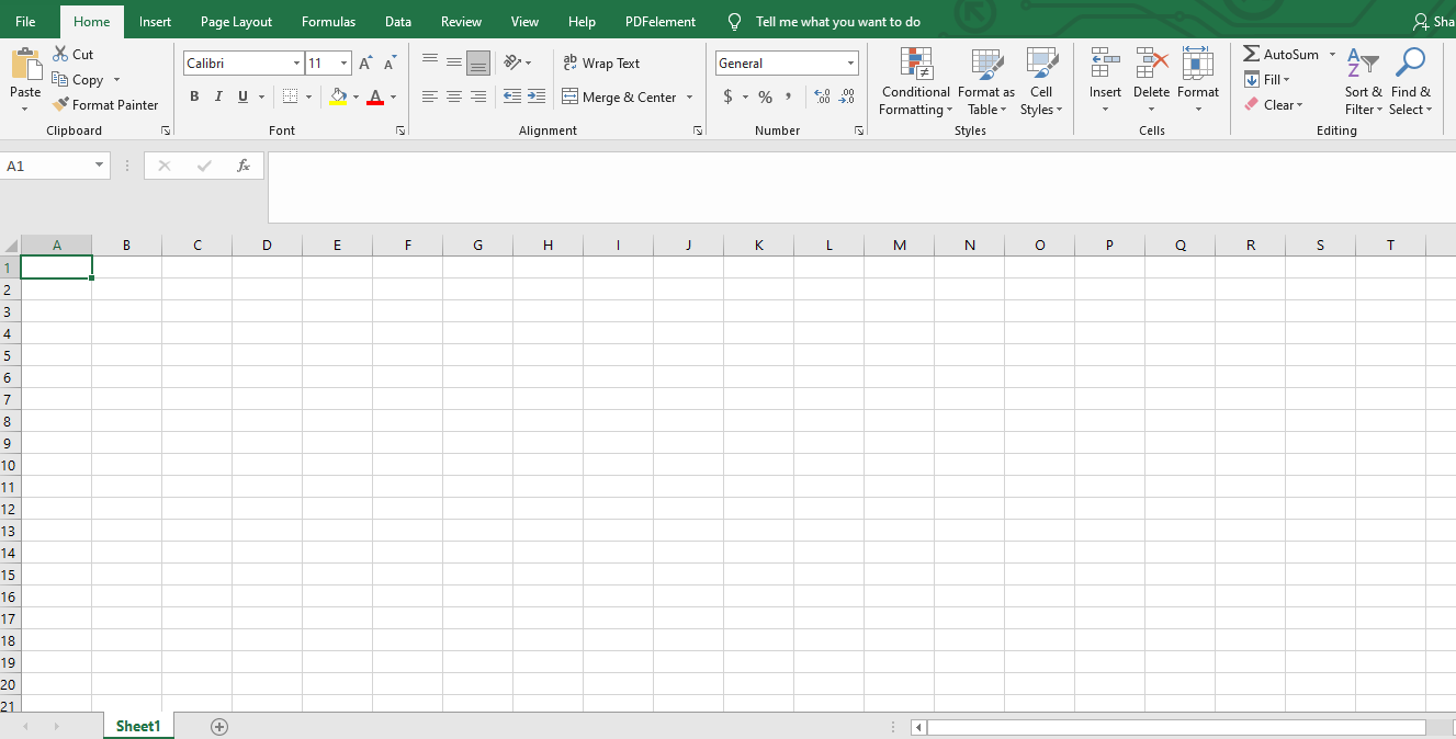 How to create excel sheet