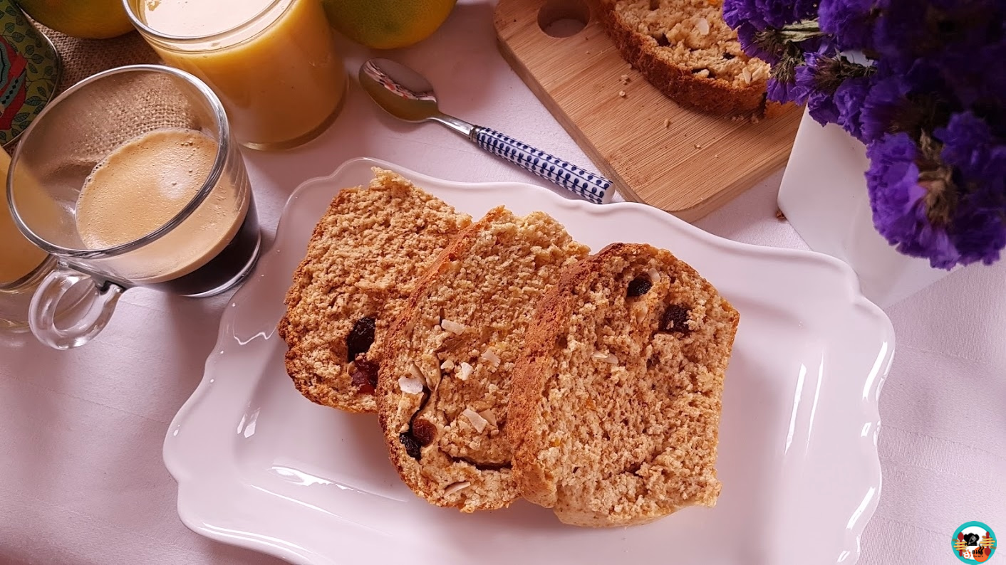 Pan con frutas al microondas - ¡Huele Bien!
