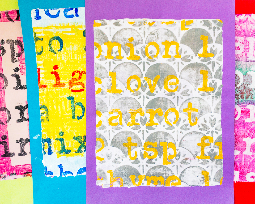 StencilGirl Talk: Typography: How To Gel Print Text With StencilGirl ...