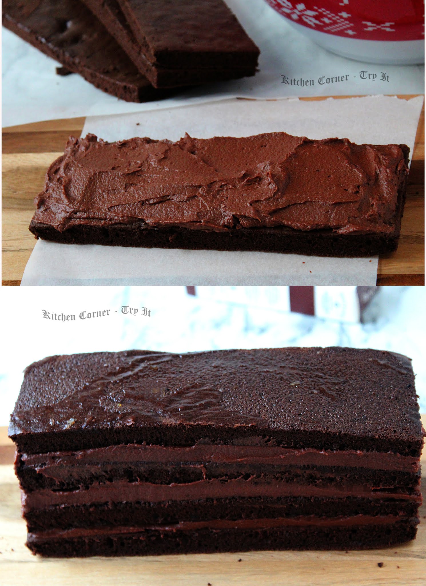 Chocolate Cream Cake/ Bakery Style Chocolate Pastry Cake