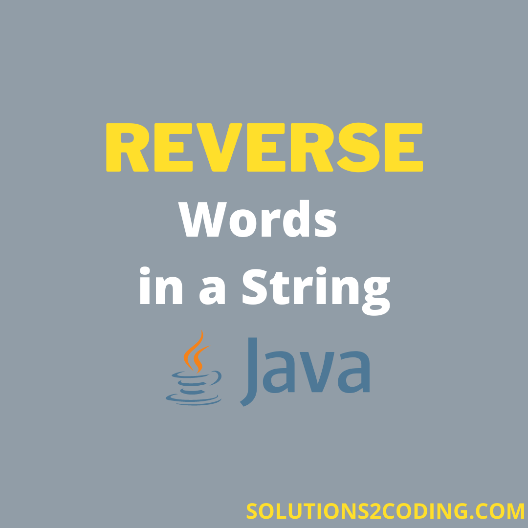 Reverse Words in a given string in Java