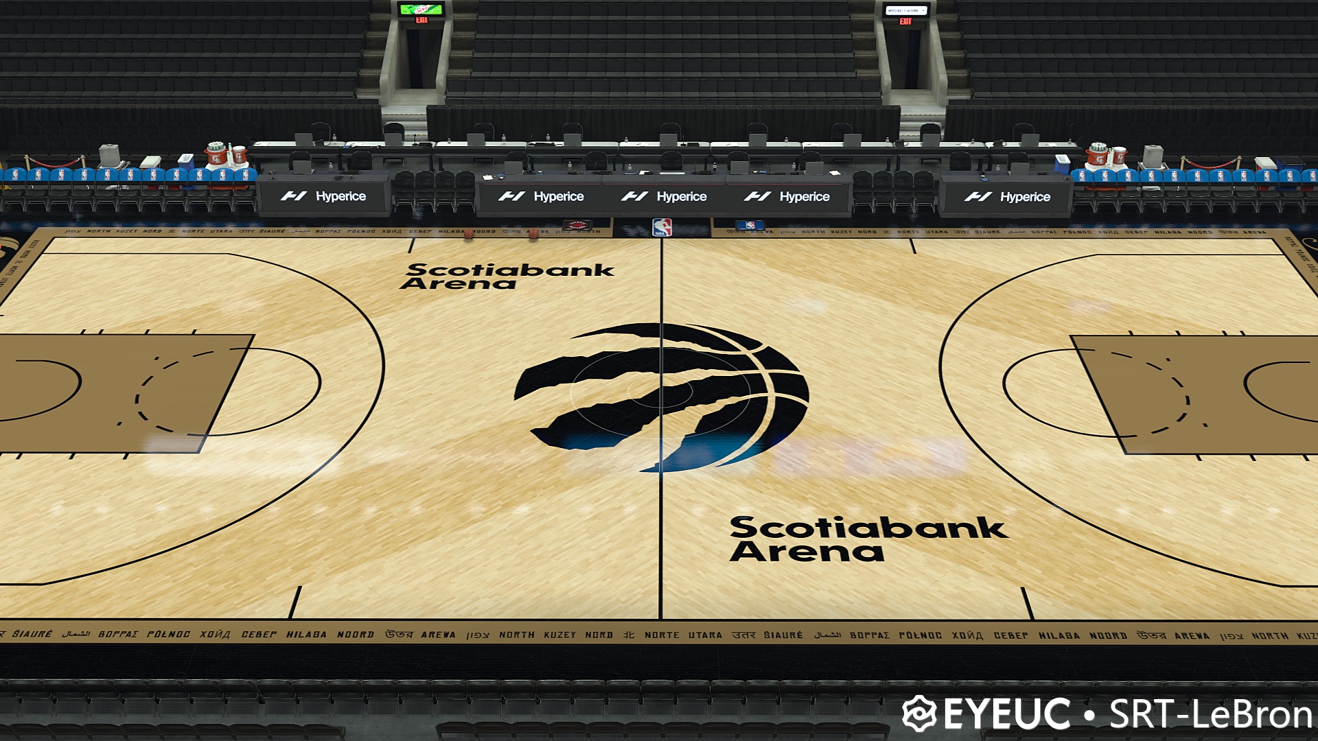 NBA 2K22 2021-22 Toronto Raptors City Edition Court 8K by SRT-LeBron