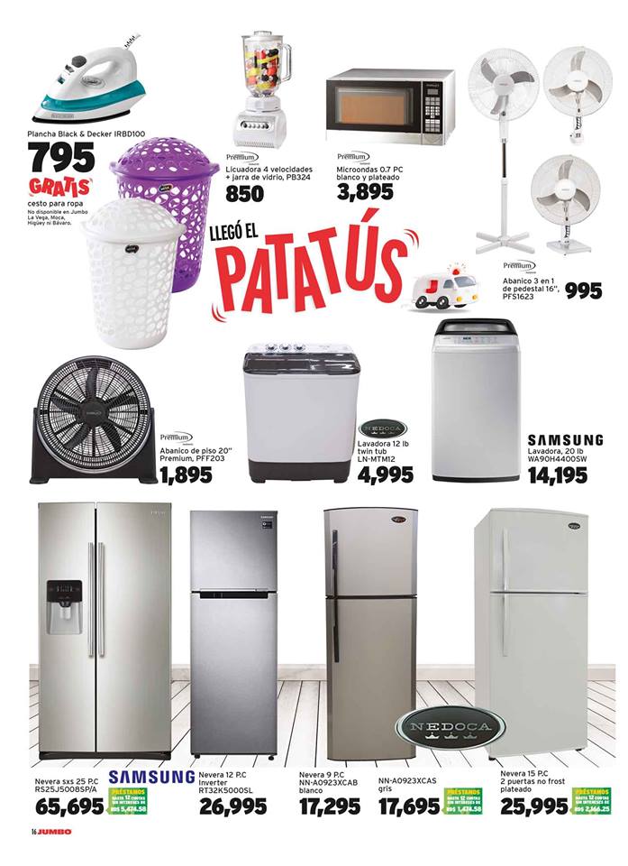 Promocioned: Ofertas de Electrodomesticos en el Patatus de Jumbo