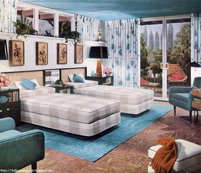 DIY House Decorating from 1958 | The Doll Coloring Book