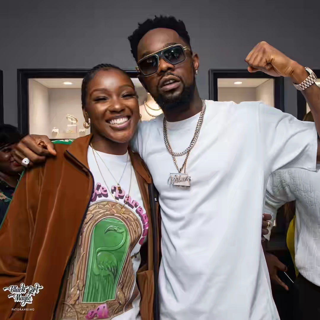 Photo of Patoranking and his mother