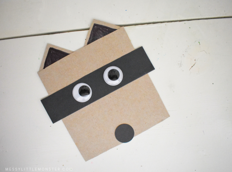 2D Shape Animal Crafts - Forest Animal Crafts; Fox, Bear and Raccoon ...
