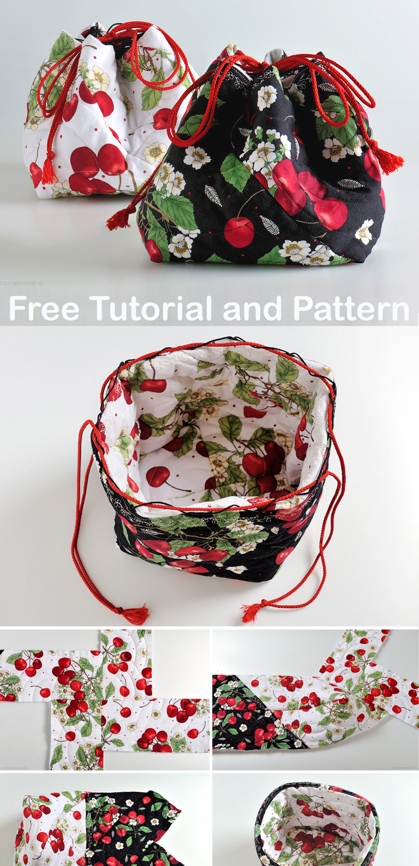 Tutorial: Japanese Drawstring Bags ~ DIY Tutorial Ideas!