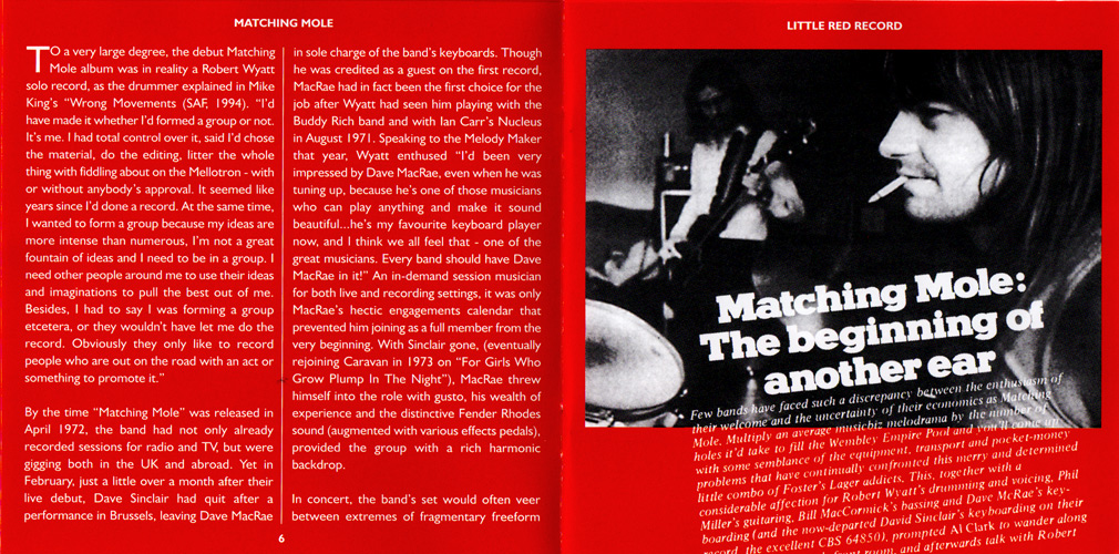 URBAN ASPIRINES: Matching Mole: Little Red Record 1972