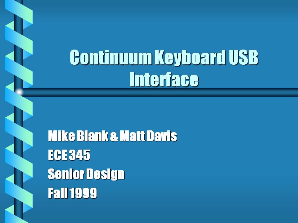 Seminar: Continuum Keyboard USB Interface | Engineering Students Corner