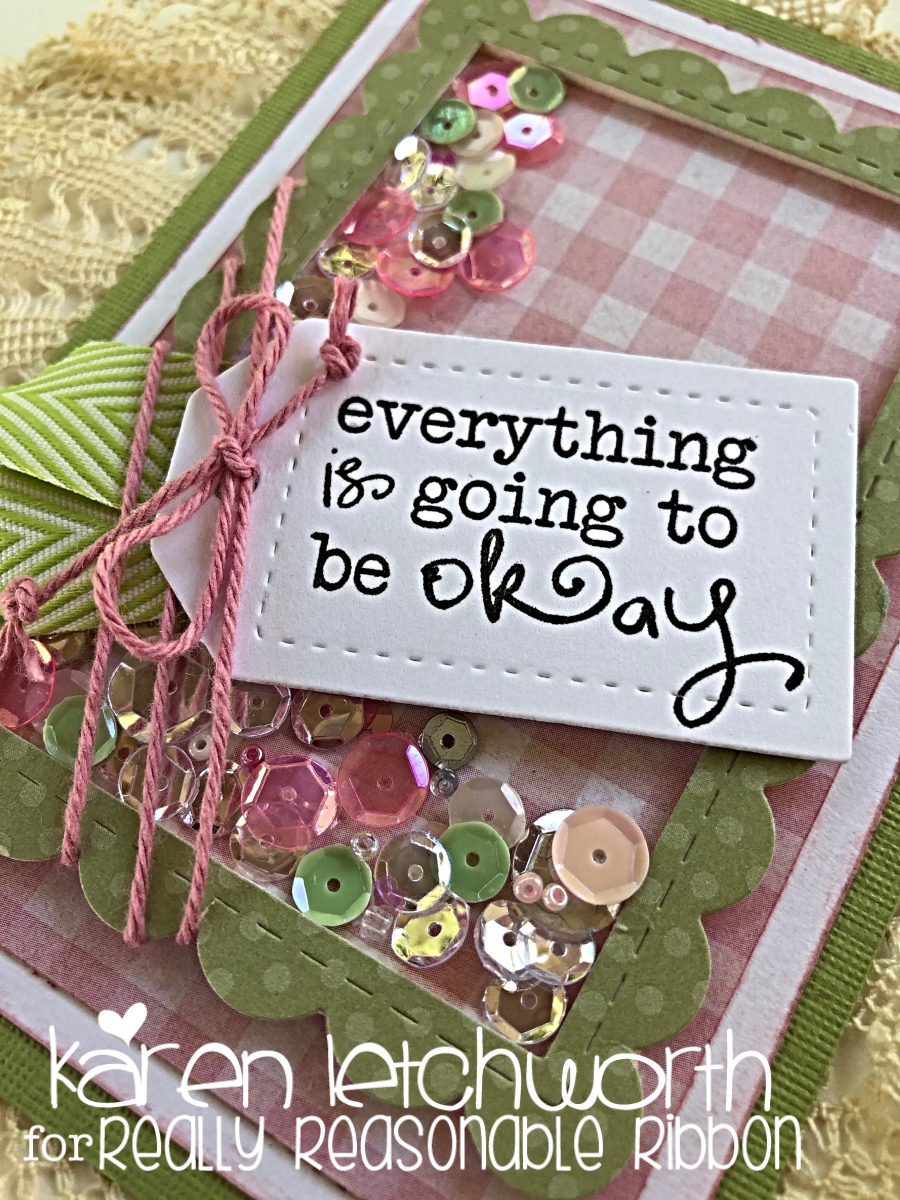 Really Reasonable Ribbon Blog: Sequin Shaker Card With Trims