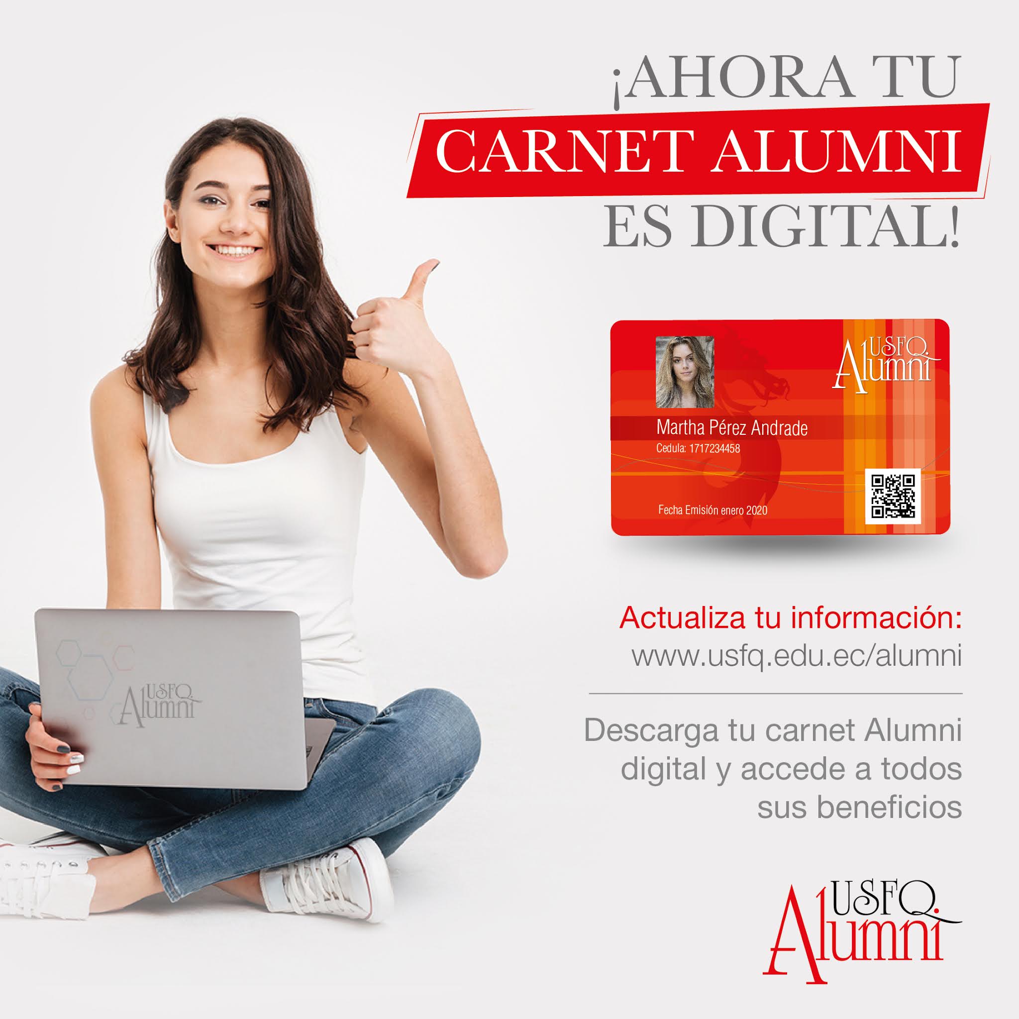 ¡DESCARGA TU CARNET DIGITAL ALUMNI! - Vive Conectado - Alumni USFQ