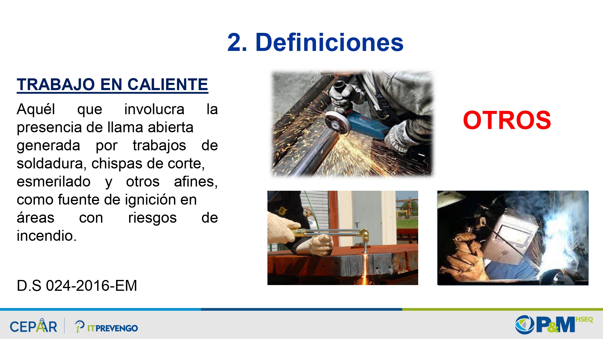 INGENIERÍA CIVIL y otros: TRABAJOS EN CALIENTE