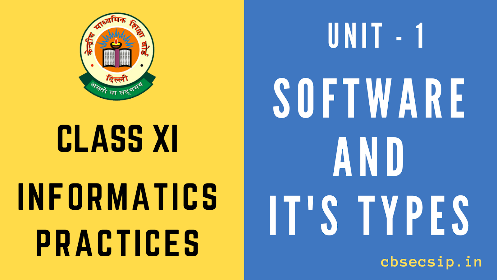 Software - Purpose and Types (Class 11 Informatics Practices) - CBSE CS ...