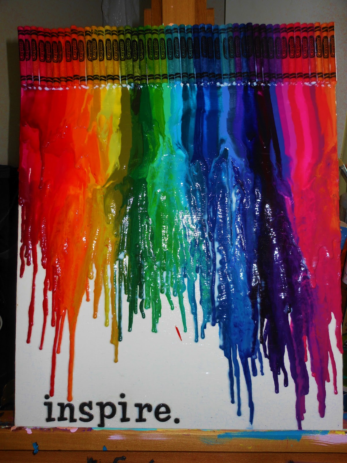 ambition never goes out of style: DIY melted crayon art