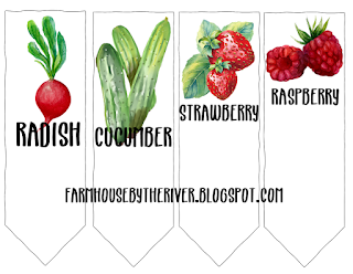Farmhouse By The River: FREE Printable Vegetable Markers for your garden