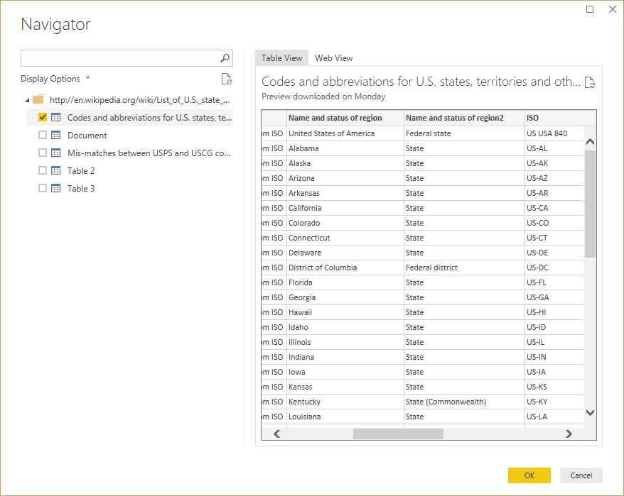 Two Letter State Codes - Billing Template