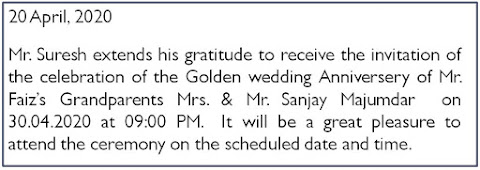 English Class: Invitation Writing CLASS XI-XII CBSE