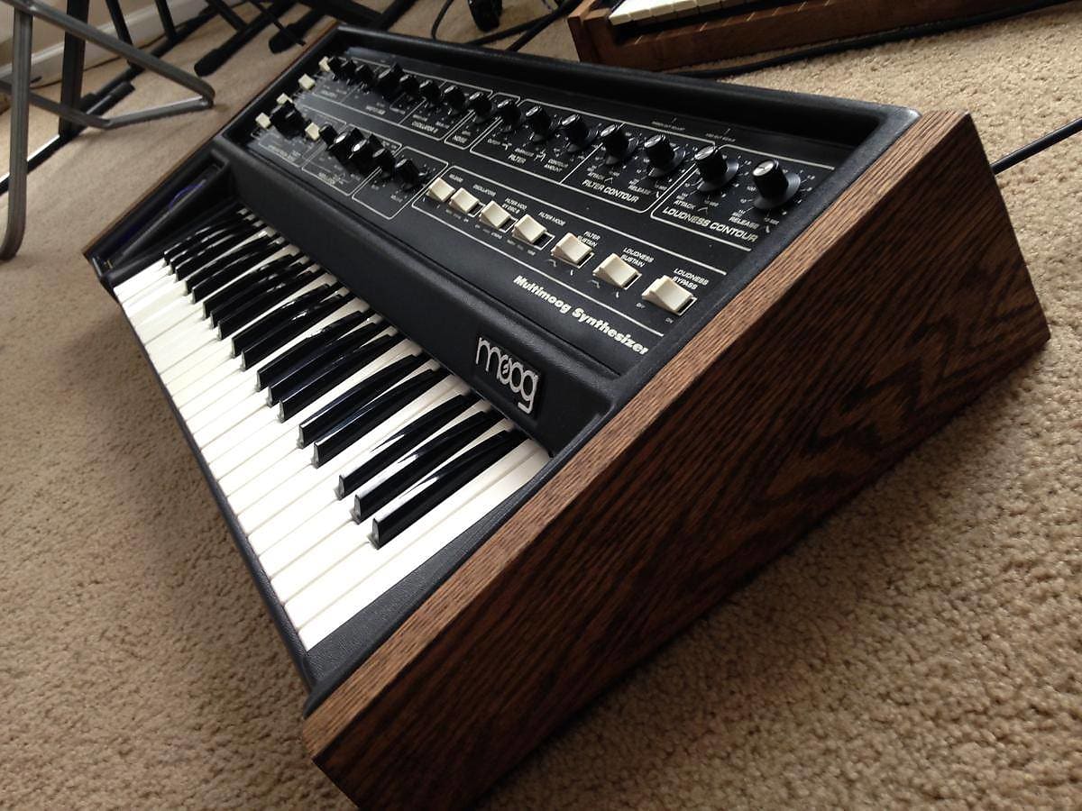 MATRIXSYNTH: Moog Multimoog w/ Clear Blue LED Lit Mod Wheel