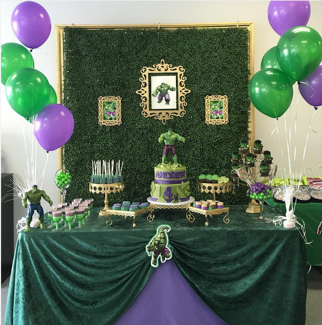 Fiesta temática de el increible Hulk