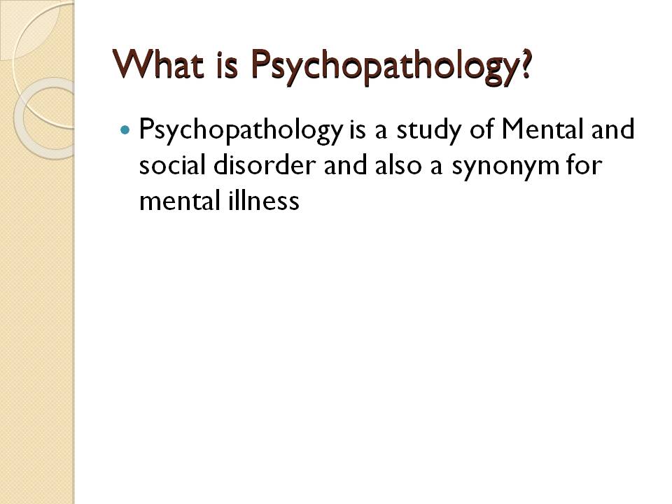 Mental Health and Psychopathology - Health with Hamdani