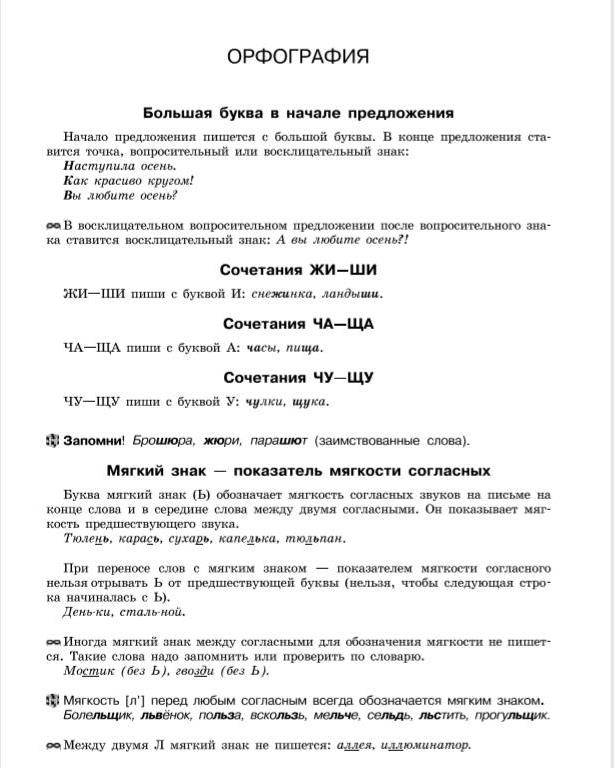 Всезнайки : Правила по русскому языку 1 класс