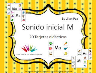 20 Tarjetas didácticas para identificar palabras con sonido inicial M ...