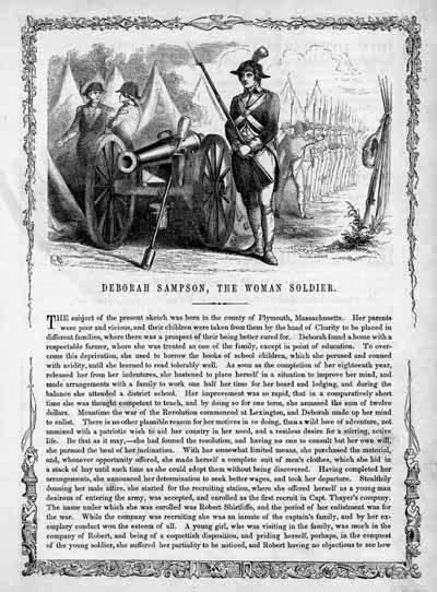 AnceStory Archives: Deborah Sampson: Woman Warrior of the American ...