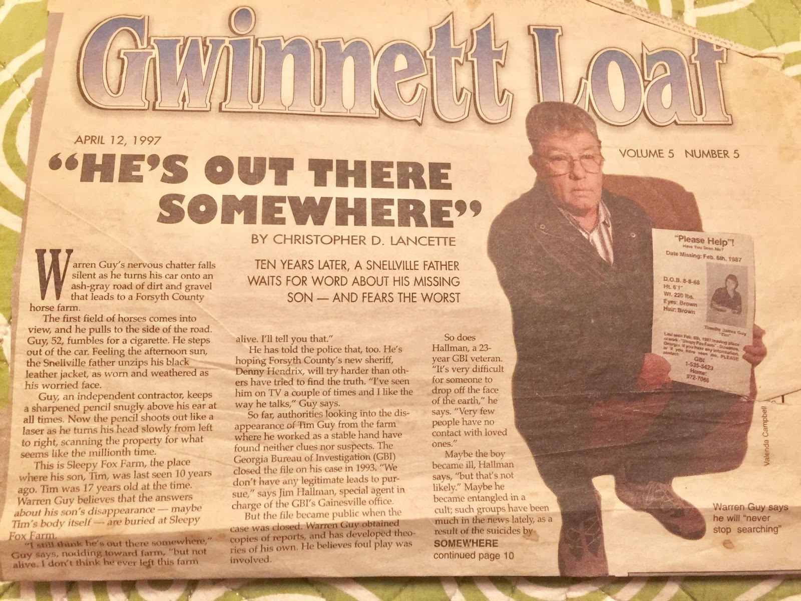 What Happened To Timothy James Guy? - CrimeBlogger1983