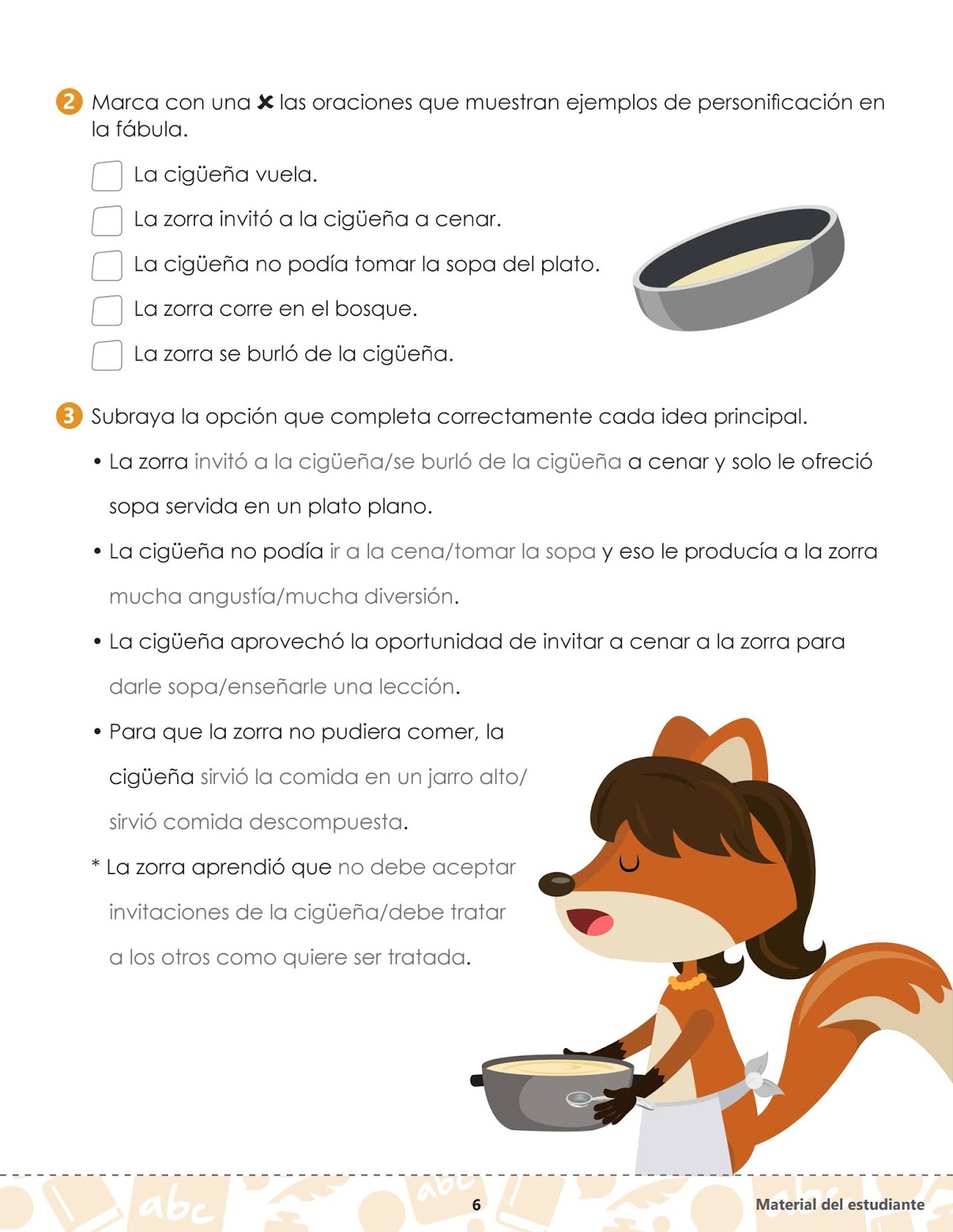 GUÍAS DE ACTIVIDADES SEGUNDO GRADO: LA FÁBULA 2