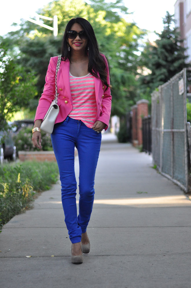 Colorblock Party Lookbook - Red Soles and Red Wine