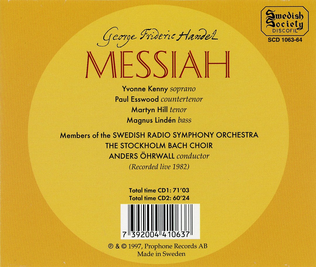 makdelart - classique: Handel - Messiah (Anders Ohrwall) [2CD]