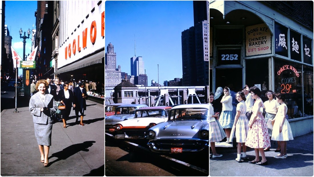 35 Amazing Photos Capture Street Scenes of Chicago in the 1950s ...