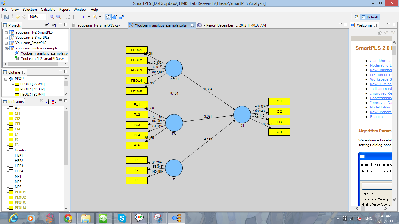 Reliability and Validity using SmartPLS - My Life, My Dreams